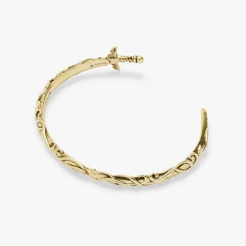 ALEX AND ANI Illyrian Sword & Shadows Cuff Bracelet - Gold