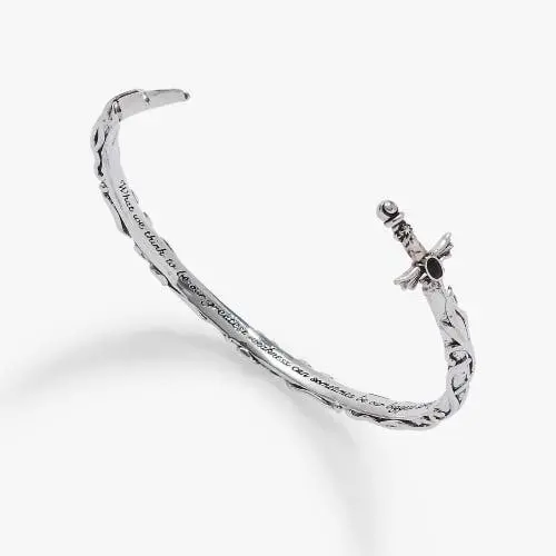 ALEX AND ANI A Court Of Thorns And Roses" Illyrian Sword & Shadows Cuff - Silver