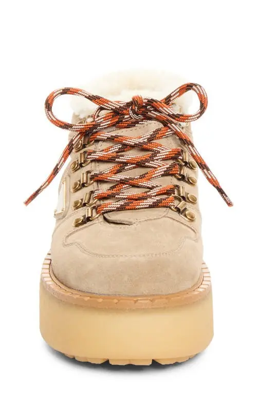 Prada Genuine Shearling Platform Boot