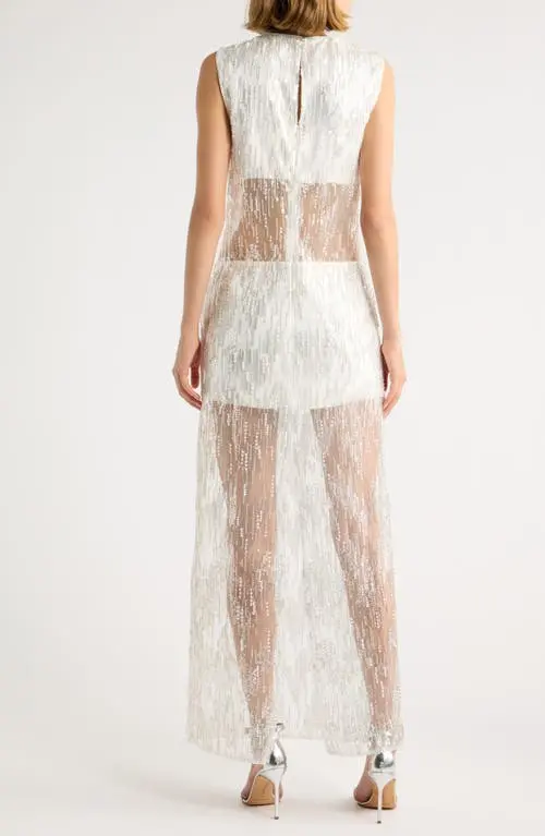 Shona Joy Viva Sequin Detail Sleeveless Maxi Gown