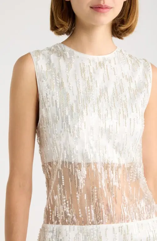 Shona Joy Viva Sequin Detail Sleeveless Maxi Gown