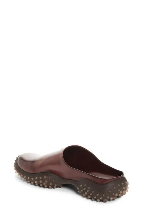 Miu Miu Leather Trail Mule - Caffe