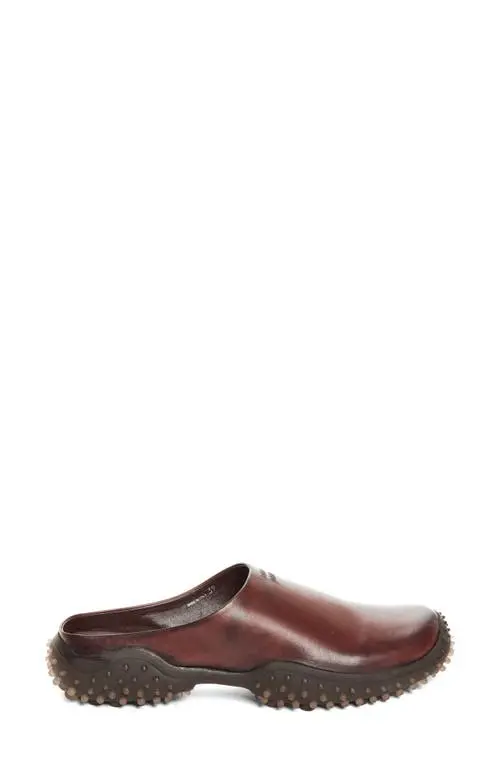 Miu Miu Leather Trail Mule - Caffe