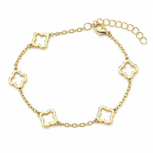 DONATELLO GIAN Flashed Clover Bracelet - Gold