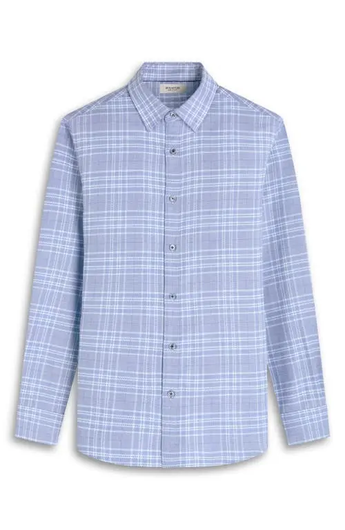 Bugatchi Karl Shaped Plaid Cotton Shirt