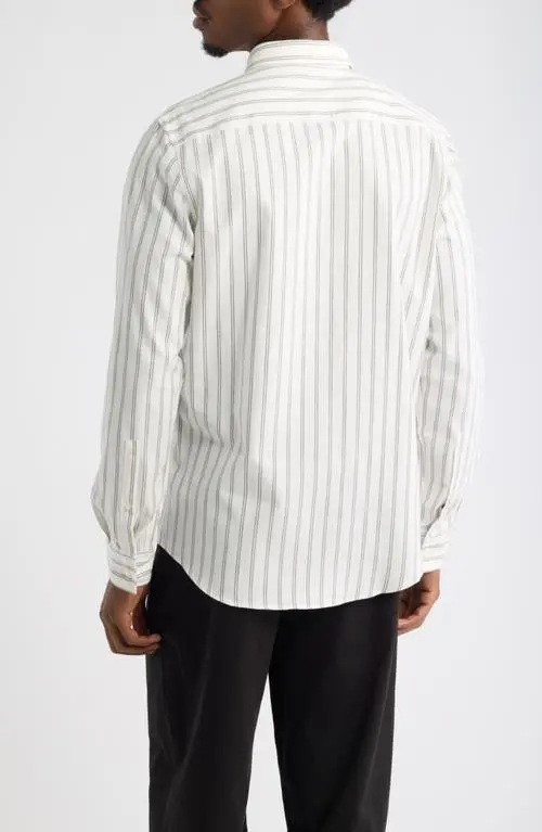 BOSS Emero Striped Long Sleeve Button-up Shirt - Natural