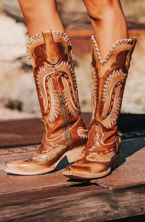 FREEBIRD Wayne Leather Western Boot - Cognac Multi