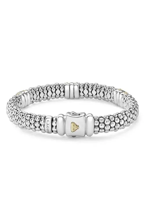 Lagos Lux 18k Gold Diamond Station Bracelet