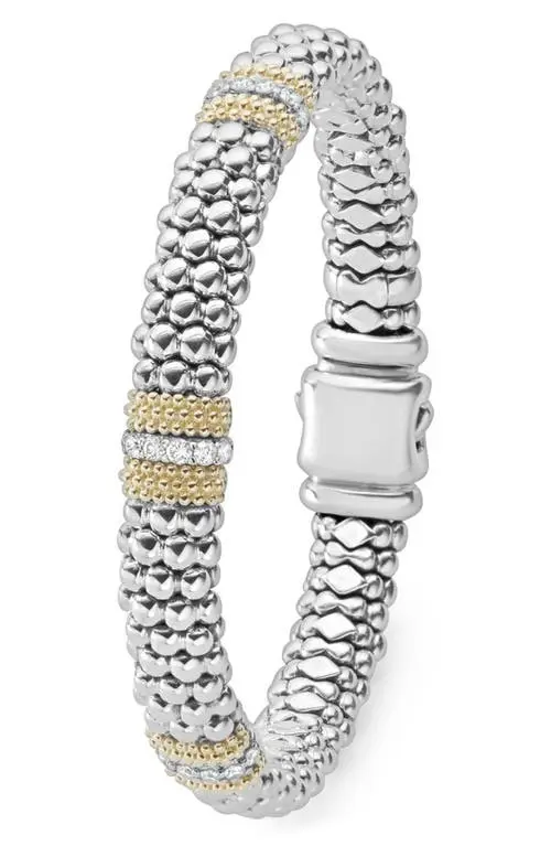 Lagos Lux 18k Gold Diamond Station Bracelet