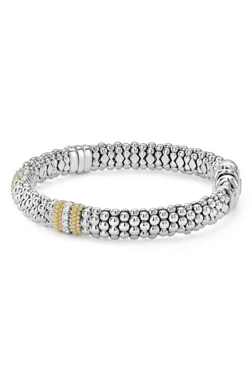 Lagos Lux 18k Gold Diamond Station Bracelet