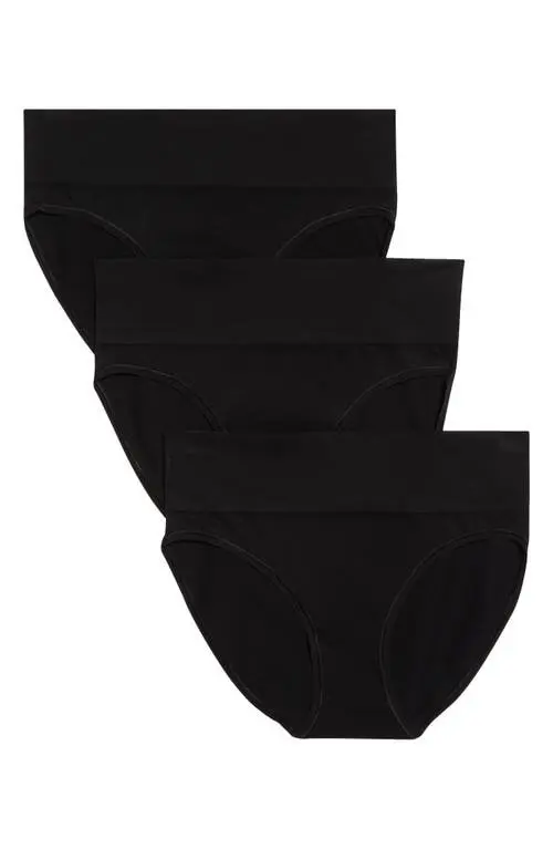 Nordstrom 3-pack Seamless High Cut Briefs - Black