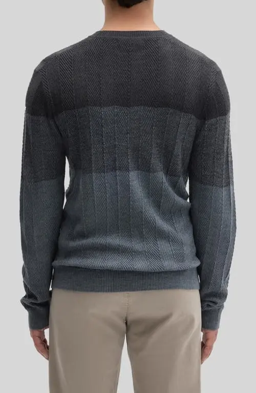 Robert Barakett Marchetti Wool Blend Chevron Sweater