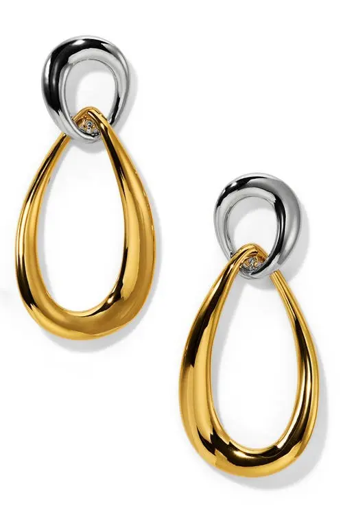 Nadri Muse Two-tone Link Drop Earrings - Gold