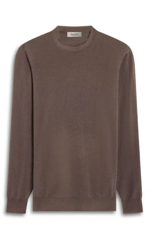 Bugatchi William Merino Wool Crewneck Sweater - Walnut