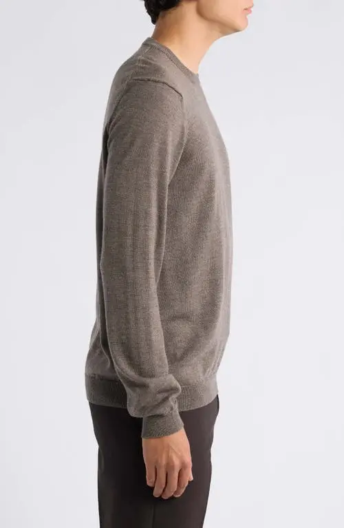 Bugatchi William Merino Wool Crewneck Sweater - Walnut
