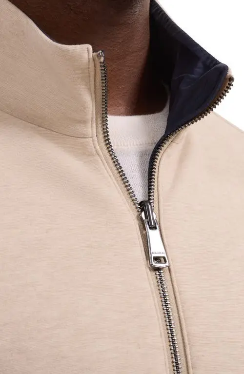 Bugatchi Mock Neck Reversible Jacket - Sand