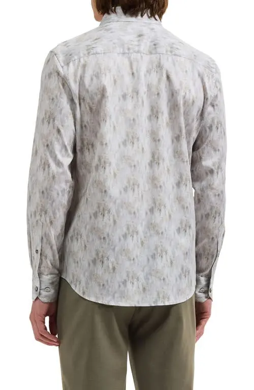 Bugatchi Julian Shaped Fit Print Stretch Button-up Shirt