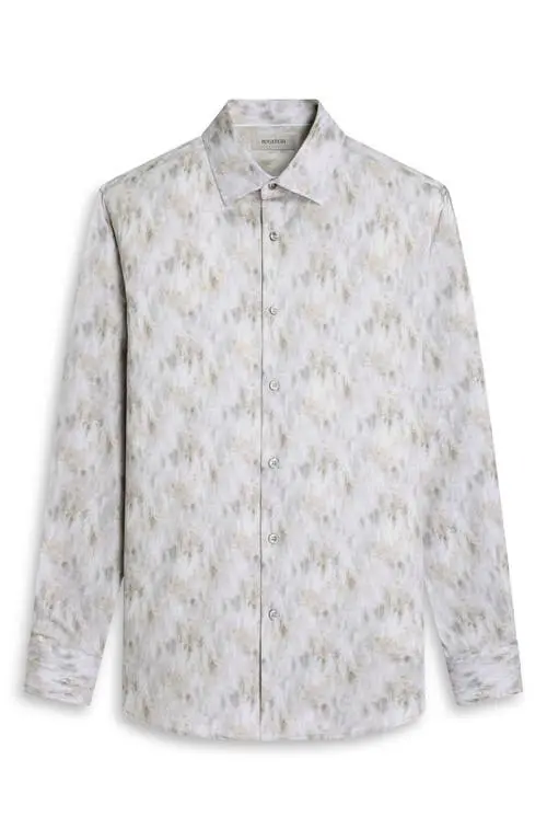 Bugatchi Julian Shaped Fit Print Stretch Button-up Shirt