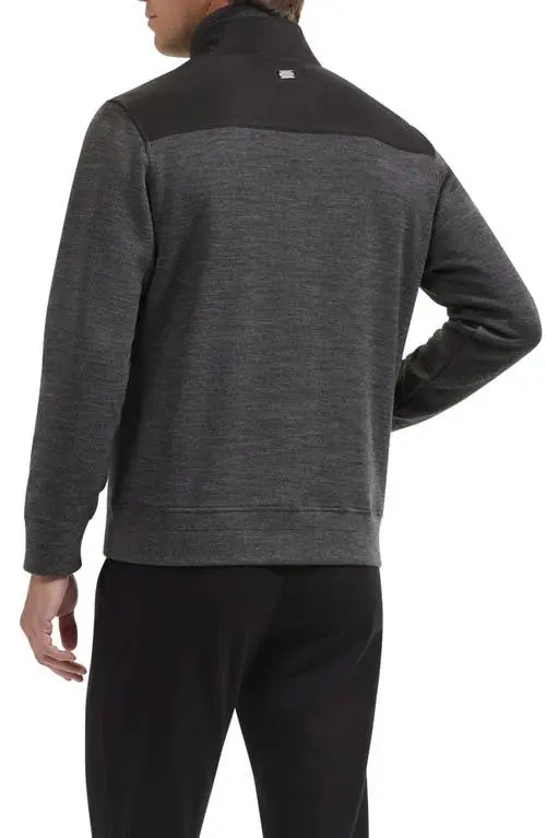 Bugatchi Full Zip Mock Neck Hoodie