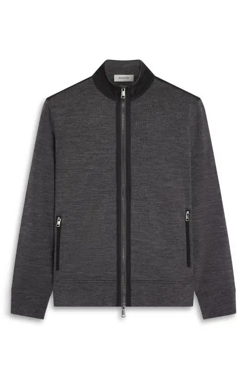 Bugatchi Full Zip Mock Neck Hoodie