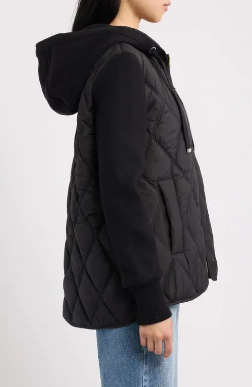 Bernardo Quilted Liner Jacket - Black