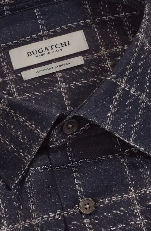 Bugatchi Julian Shaped Fit Plaid Stretch Button-up Shirt