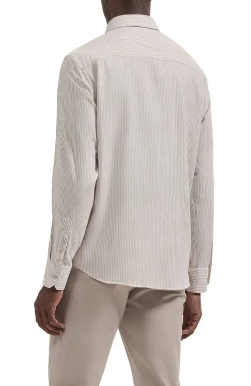Bugatchi Axel Shaped Fit Striped Cotton Shirt