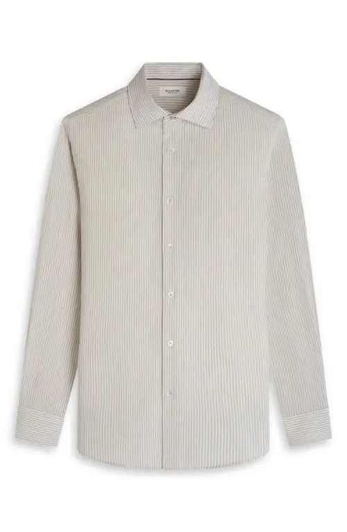 Bugatchi Axel Shaped Fit Striped Cotton Shirt