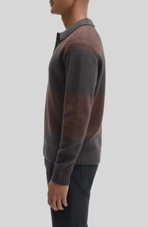Robert Barakett Sylvestro Long Sleeve Polo Sweater - Espresso