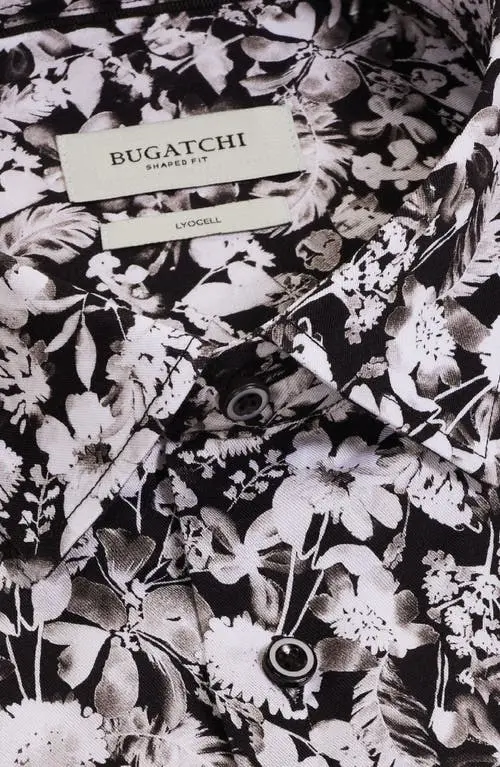 Bugatchi Julian Floral Print Long Sleeve Button-up Shirt