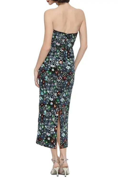After Six Peri Floral Sequin Cocktail Dress