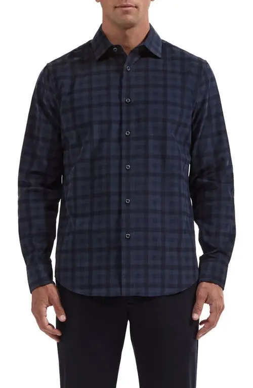 Bugatchi Axel Shaped Fit Long Sleeve Button Up Shirt