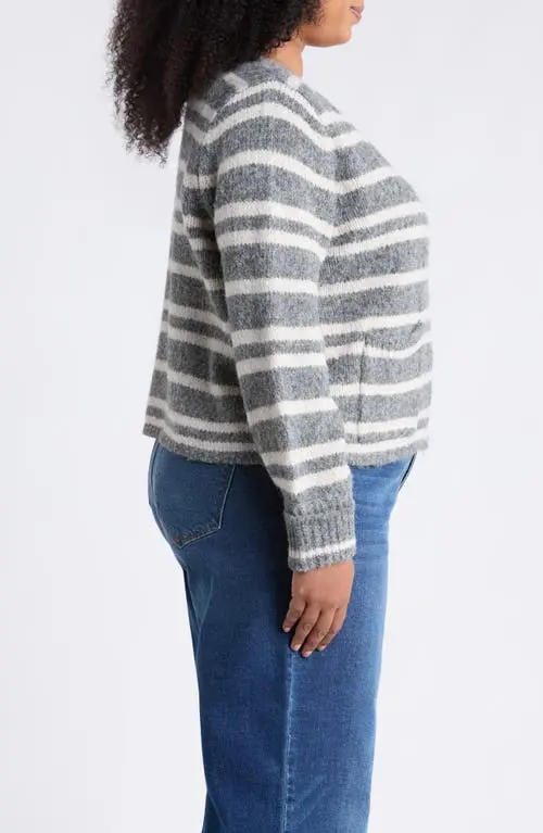 Wit & Wisdom Striped Blouson Sleeve Cardigan