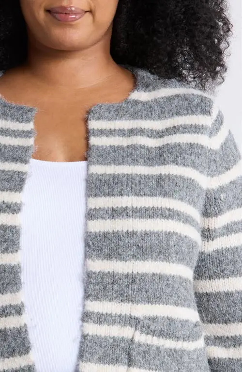 Wit & Wisdom Striped Blouson Sleeve Cardigan