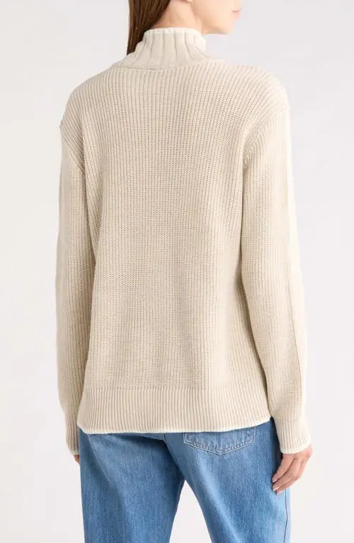 Vince Camuto Mixed Stitch Turtleneck Sweater