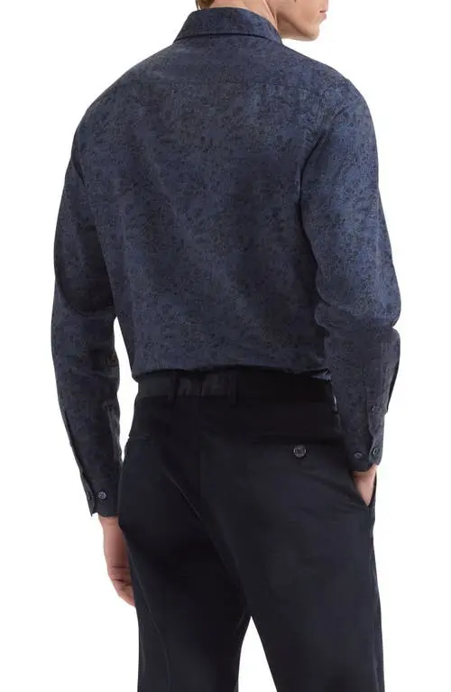 Bugatchi Julian Shaped Fit Long Sleeve Cotton Shirt