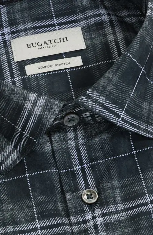 Bugatchi Axel Plaid Long Sleeve Shaped Shirt