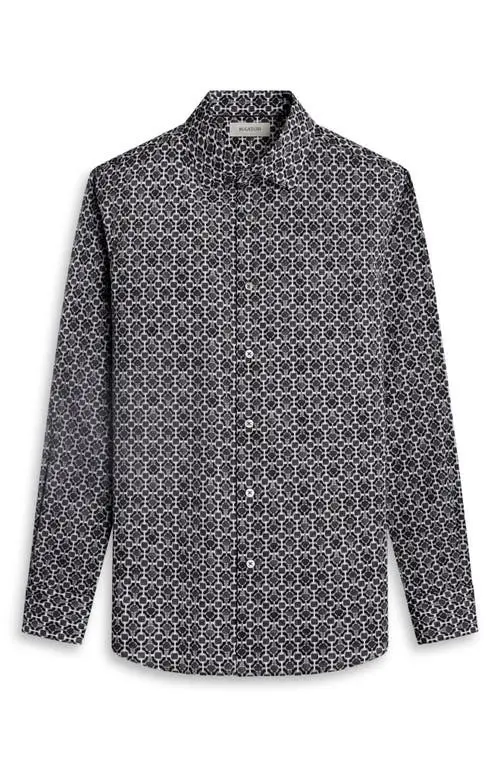 Bugatchi Axel Shaped Long Sleeve Patterned Shirt