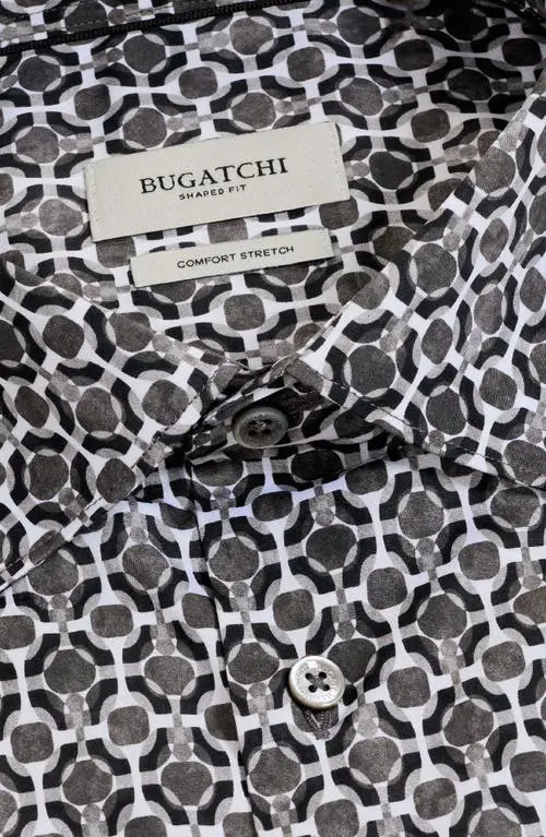 Bugatchi Axel Shaped Long Sleeve Patterned Shirt
