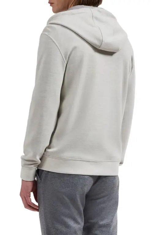 Bugatchi Full Zip Hoodie - Chalk