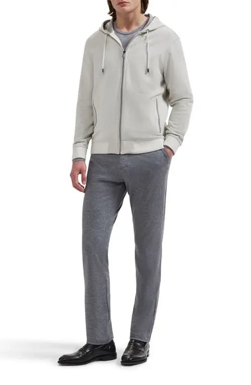 Bugatchi Full Zip Hoodie - Chalk