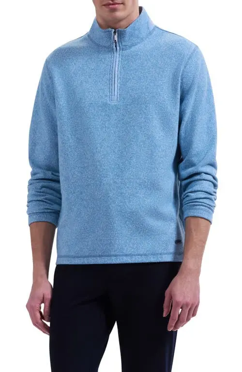 Bugatchi Quarter Zip Sweater - Teal