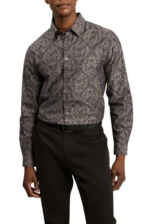 Ted Baker London Damzen Jacquard Cotton Button-up Shirt