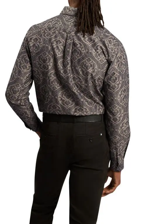 Ted Baker London Damzen Jacquard Cotton Button-up Shirt