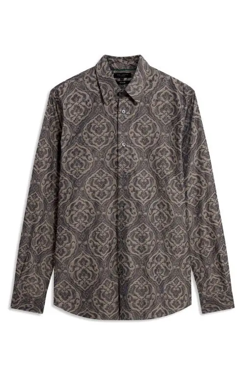 Ted Baker London Damzen Jacquard Cotton Button-up Shirt