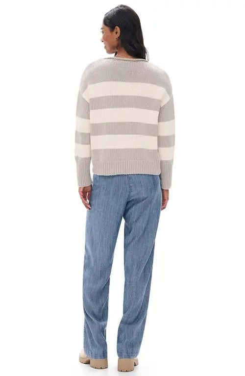 HATLEY Rolled Collar Striped Sweater
