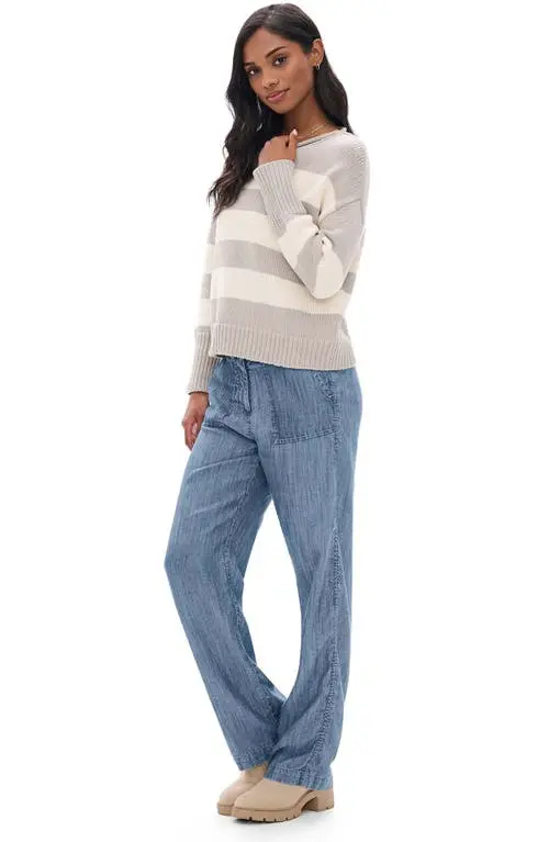 HATLEY Rolled Collar Striped Sweater
