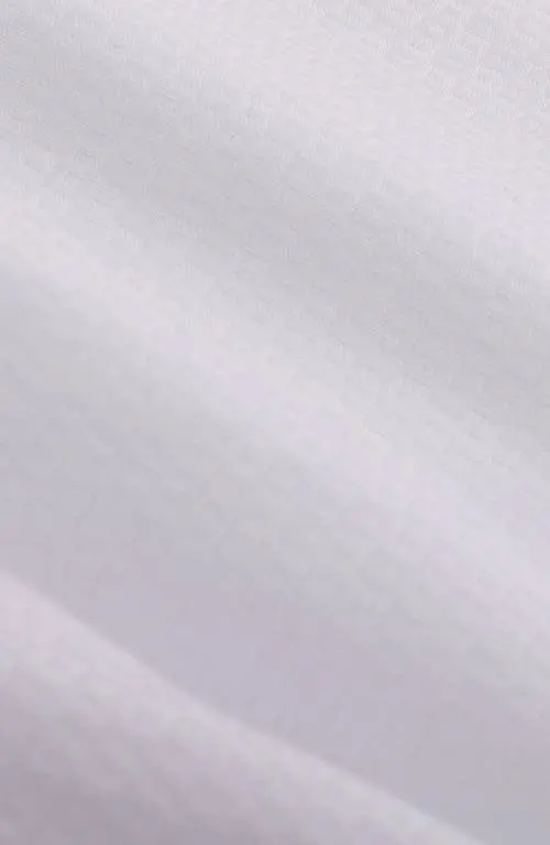 Bugatchi Julian Shaped Fit Solid Jacquard Button-up Shirt - White