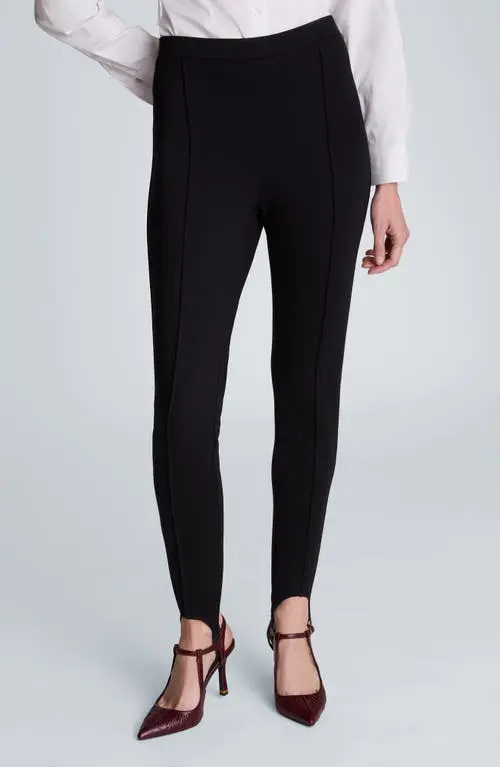 KENNETH COLE Pintucked Stirrup Leggings - Black