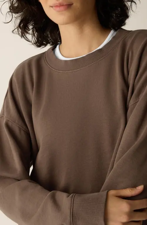 Eileen Fisher Cropped Organic Cotton Sweatshirt - Hazelwood